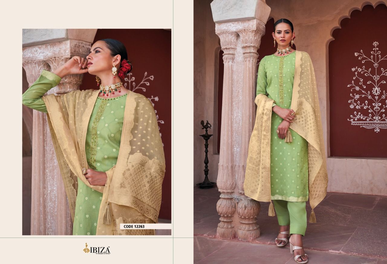 Ibiza Niloofar Heavy Designer Pure Silk With Embroidered Salwar Suit Collection