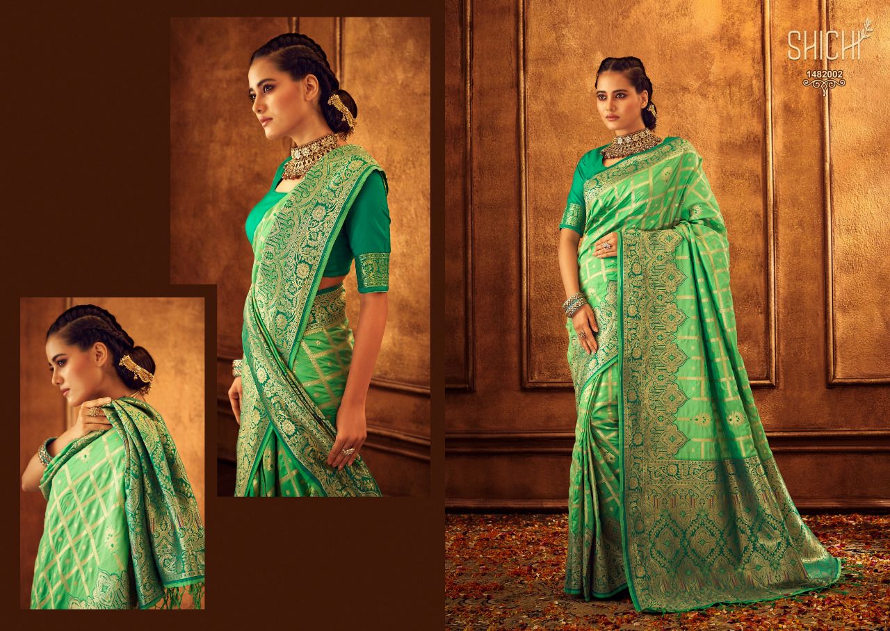 Sichi Nikhat Designer Banarasi Silk Saree For Wedding Wear Collection