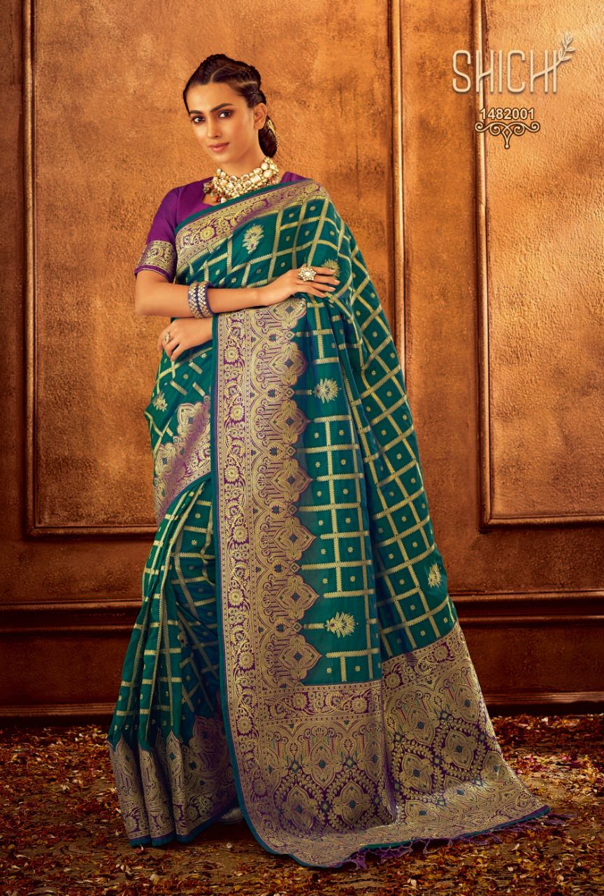 Sichi Nikhat Designer Banarasi Silk Saree For Wedding Wear Collection