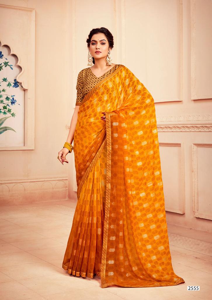 Kashvi Mayuri Georgette With Foil Print Saree Collection