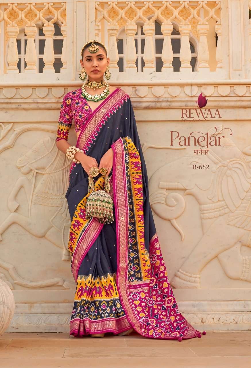 Rewaa Panetar Designer Patola Silk Saree For Wedding Collection