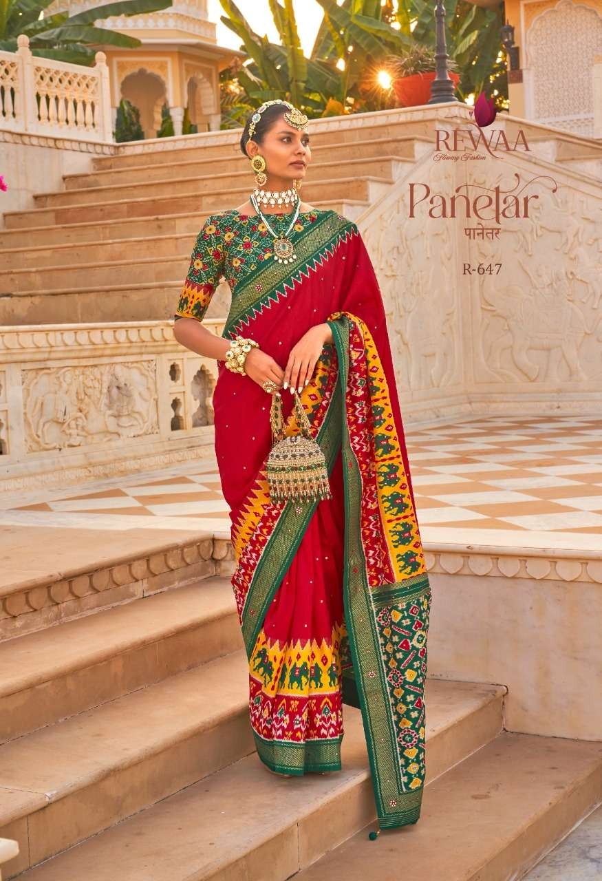 Rewaa Panetar Designer Patola Silk Saree For Wedding Collection