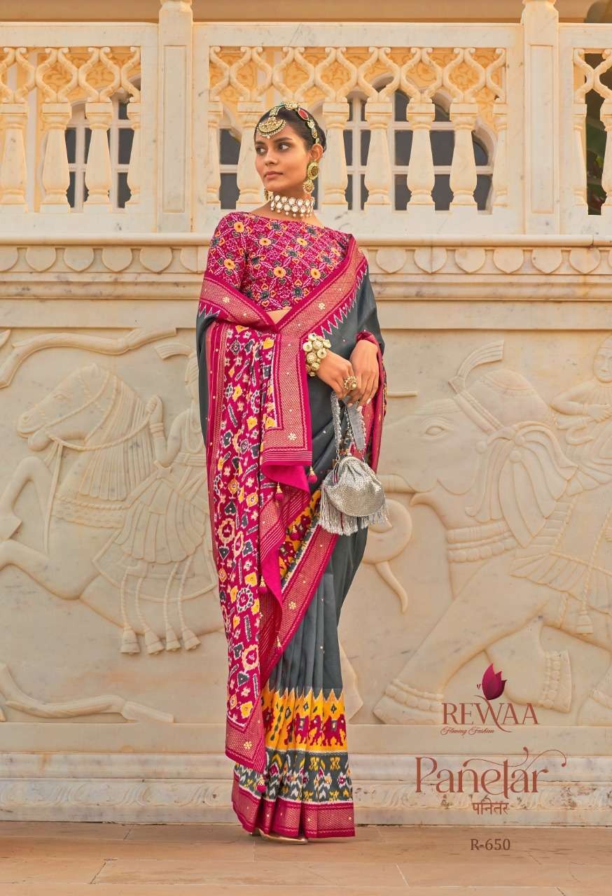 Rewaa Panetar Designer Patola Silk Saree For Wedding Collection