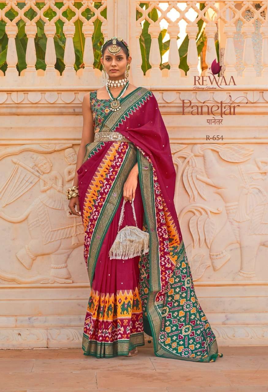 Rewaa Panetar Designer Patola Silk Saree For Wedding Collection