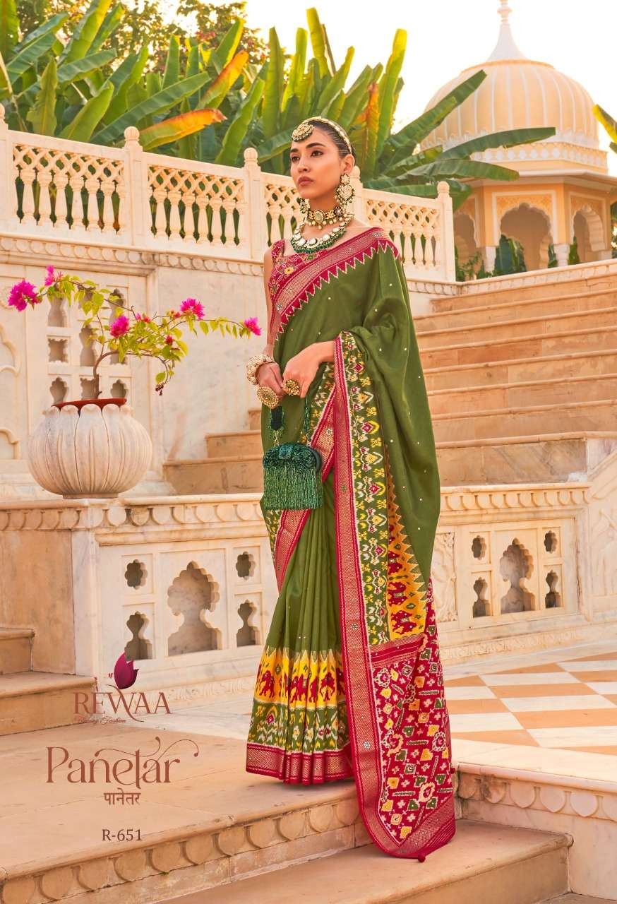 Rewaa Panetar Designer Patola Silk Saree For Wedding Collection
