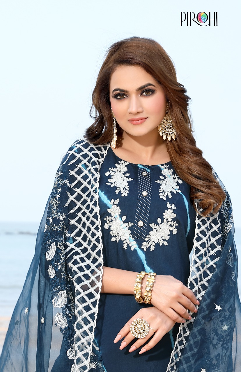 Pirohi Kesariya Designer Premium Silk Readymade For Wedding Wear Collection