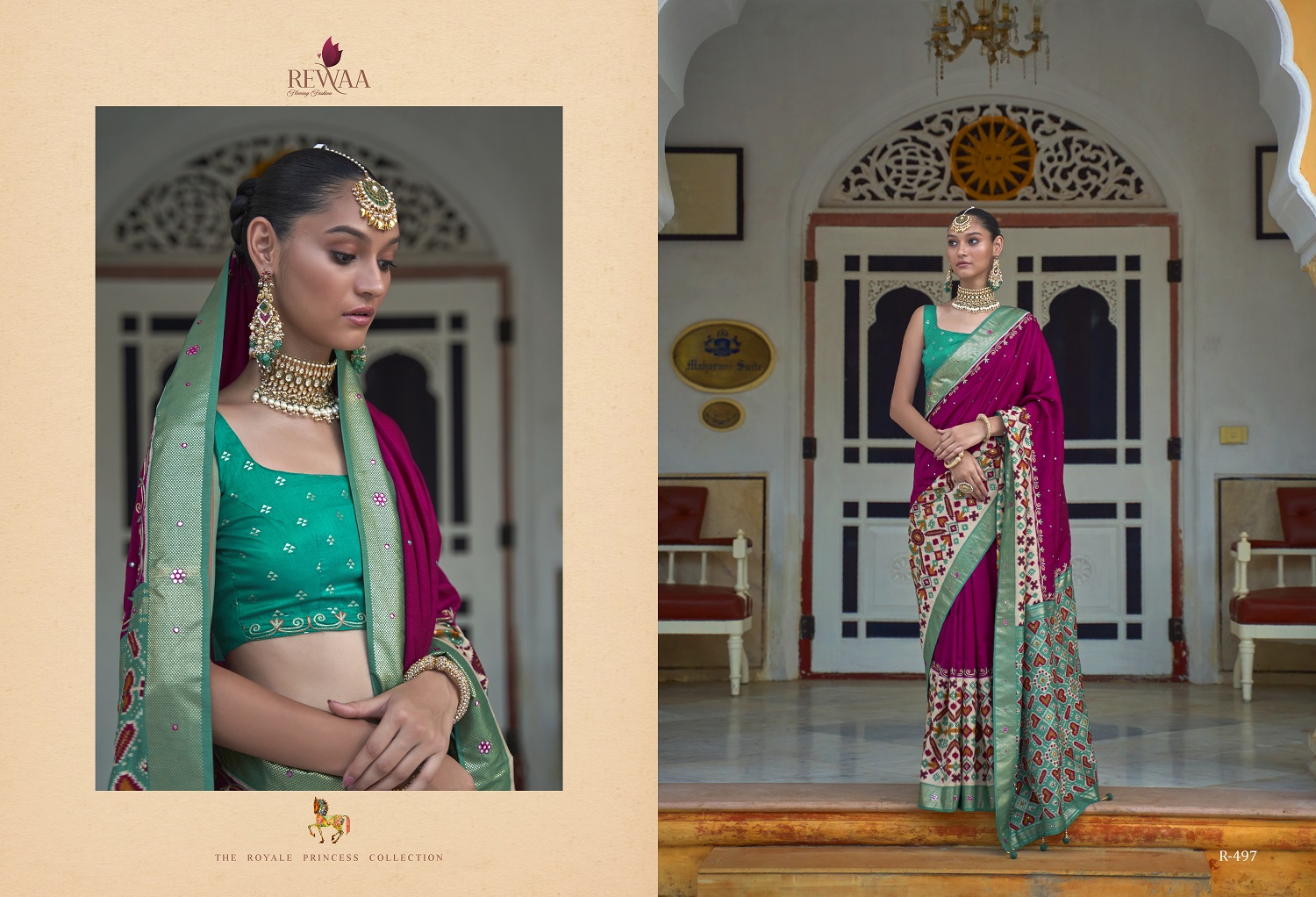 Rewaa Aari Patola Occasional Pochampally Silk Saree Collection