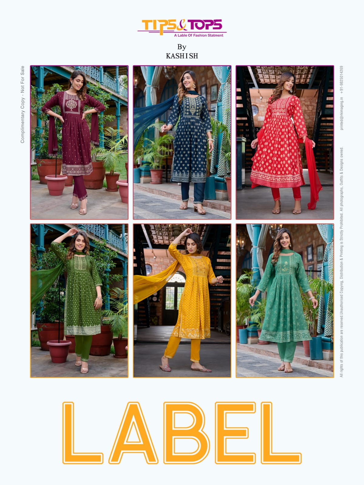 Tips And Tops Label Nyra Cut Kurti With Bottom Dupatta Collection