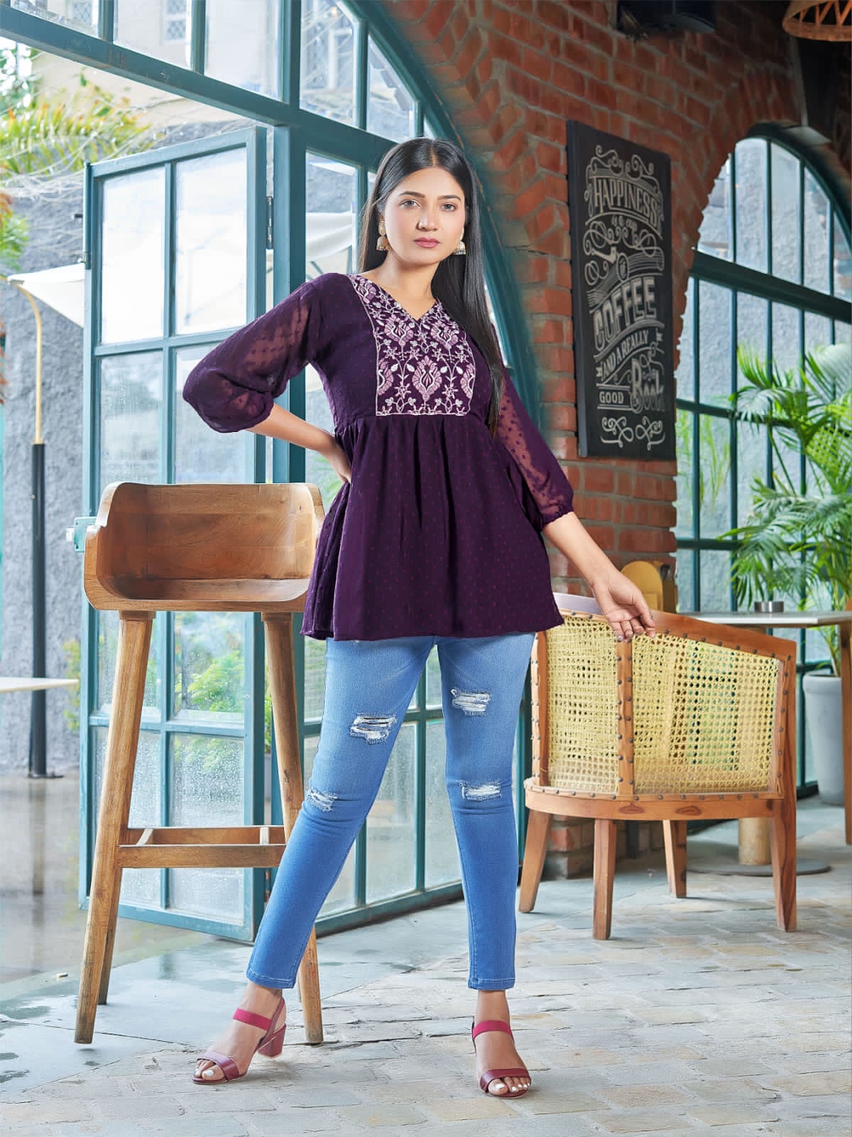 Tips And Tops Insta Girl Vol 3 Fancy Western Short Top Collection