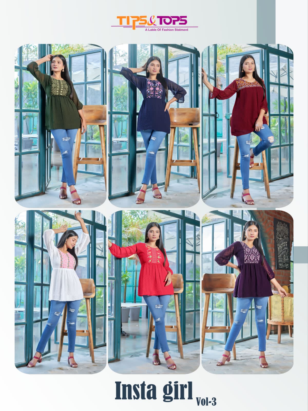 Tips And Tops Insta Girl Vol 3 Fancy Western Short Top Collection
